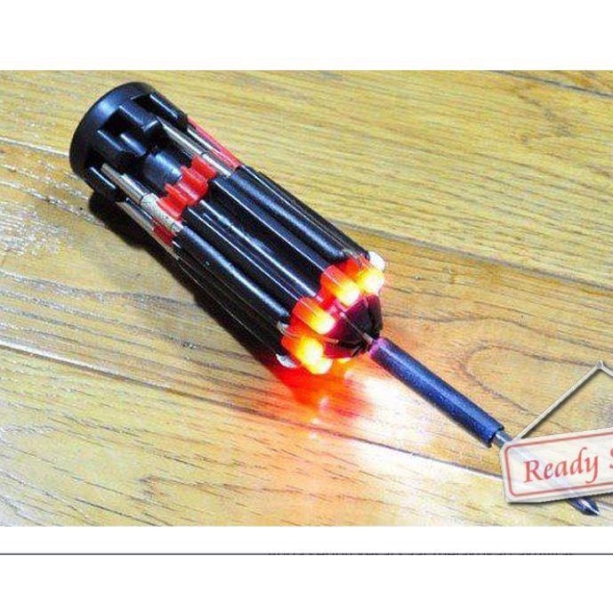 Jual Obeng Senter Led Multifungsi 8 In 1 | Shopee Indonesia