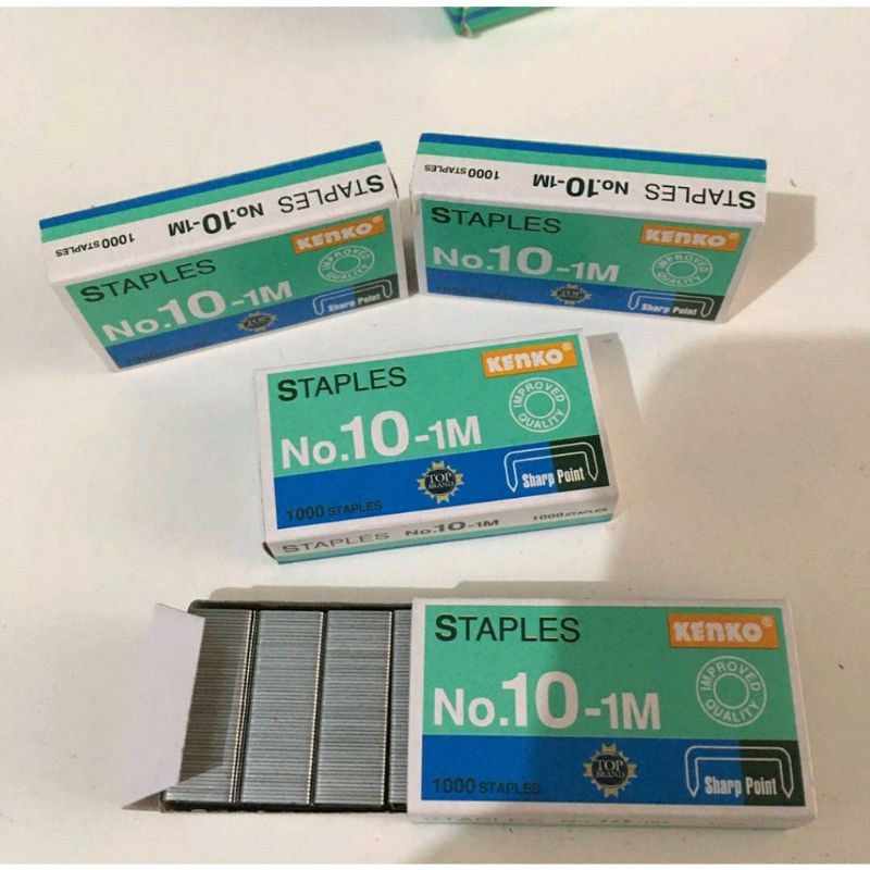 Jual Isi Staples KENKO No 10 Original 1 Kotak Steples Stapler Refill ...