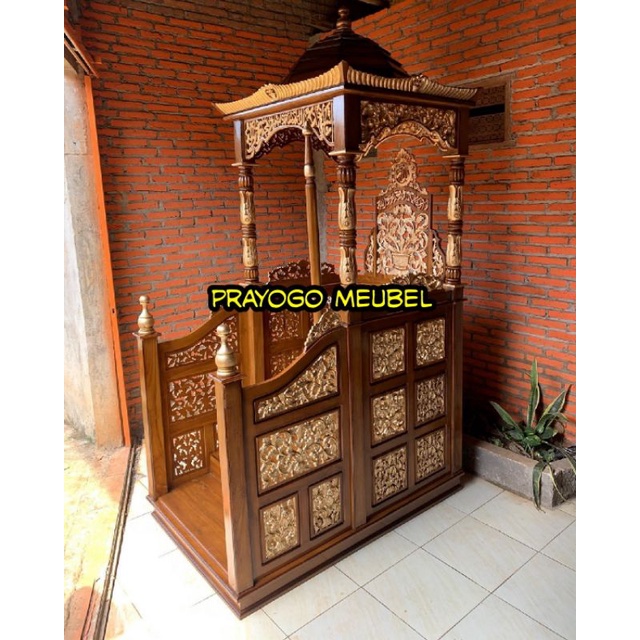 Jual mimbar masjid kubah ukir kayu jati jepara - mimbar khotbah imam ...