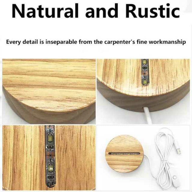 Jual 0stand led acrylic lamp bulat / tatakan lampu hias acrylic led ...