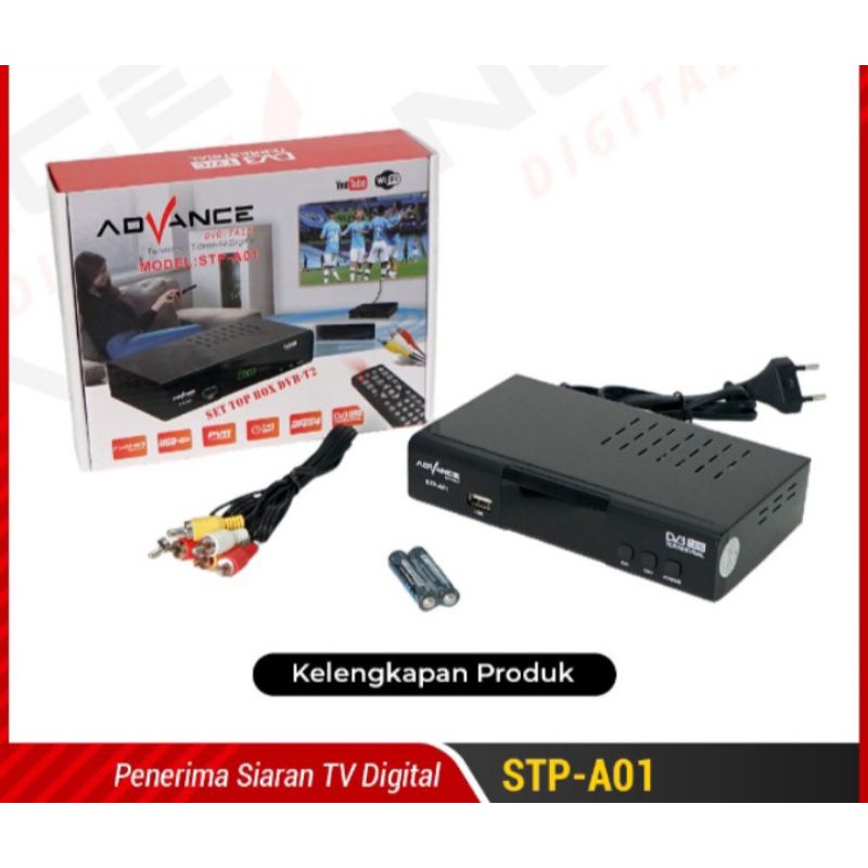 Jual STB ADVANCE STP A01 Receiver TV DIGITAL Set Top Box DVB T2 Tuner WIFI Youtube | Shopee ...