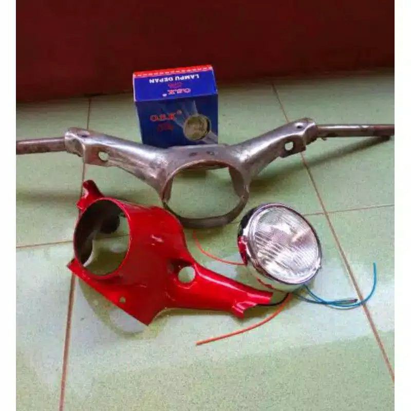 Jual PAKET KEPALA MOTOR HONDA C70 STANG PLUS LAMPU DEMEKER SET BATOK ...