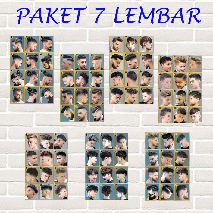 Jual poster babershop,pangkas rambut dan salon model cowok terbaru ...