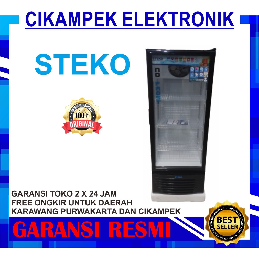 Jual SHOWCASE STEKO MG180 MG 180 NO FROST 3 RAK DISPLAY COOLER | Shopee ...