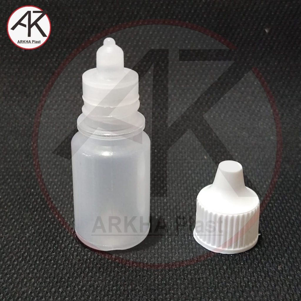 Jual BOTOL TETES 10 ml PENTOL PLASTIK PUTIH NATURAL 10ml PENTIL RAPAT ...