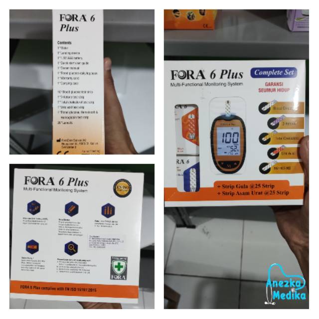 Jual ALAT CEK GULA DARAH 6 PARAMETER FORA 6 PLUS/FORA 6 PLUS | Shopee ...