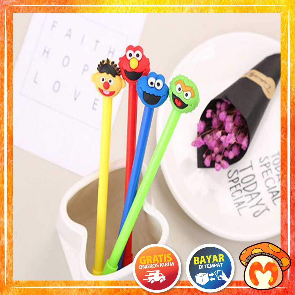 Jual FYG OSM PULPEN ELMO AND FRIENDS / PENA UNIK / PENA KARAKTER / PENA ...