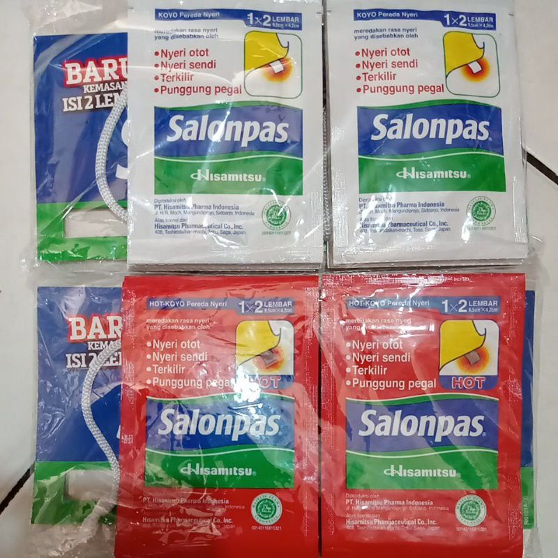 Jual Salonpas Renceng 1×2 Isi 20 sachet / Salonpas Pereda nyeri ...