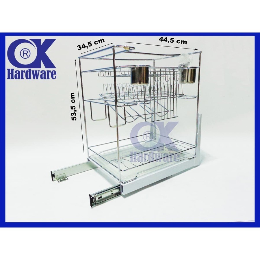 Jual Rak Piring Rak Botol Drawer Basket OK 025E for Kitchen Cabinet ...