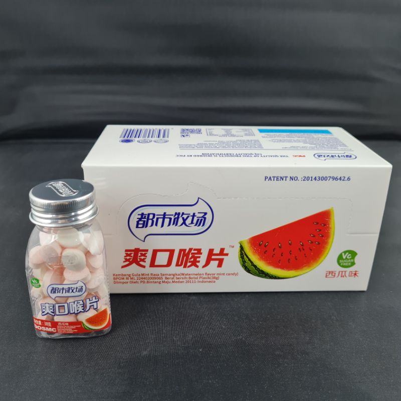 Jual Permen Buah DOSMC Semangka / Xinle Mint Candy Watermelon | Shopee ...