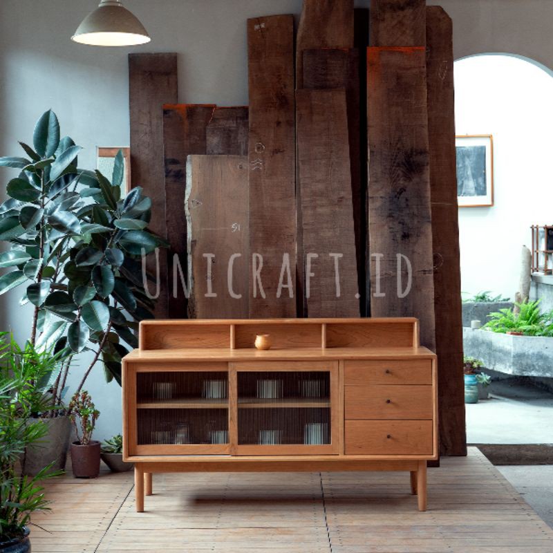 Jual Unicraft Rak Kabinet Multifungsi Minimalis Modern Kayu Jati Solid ...