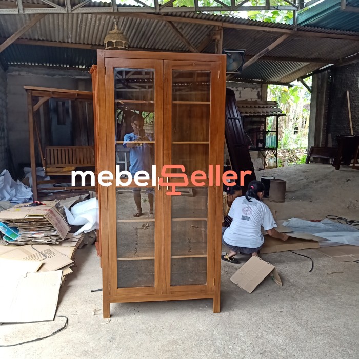 Jual Almari Hias Jati - Almari Hias MInimalis - Almari Buku - Almari ...