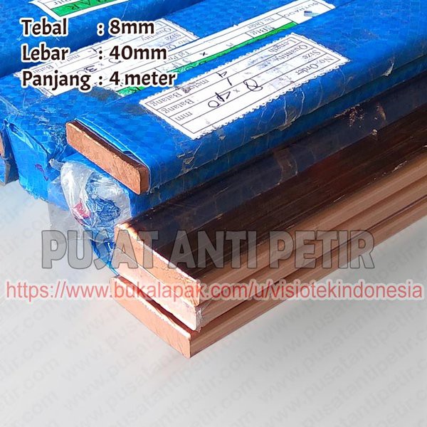 Jual Busbar Plat Tembaga 8x40x4000 - Grounding Plat - Bus Bar Panel ...