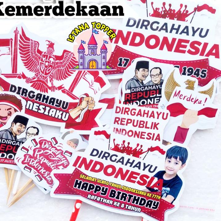 Jual ン Topper Tema KEMERDEKAAN / Topper HUT RI / Topper Kemerdekaan ...