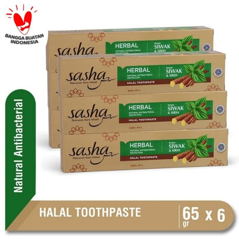 Jual Paket Hemat Isi 6 pcs - Odol Pasta Gigi SASHA Tooth paste Herbal ...