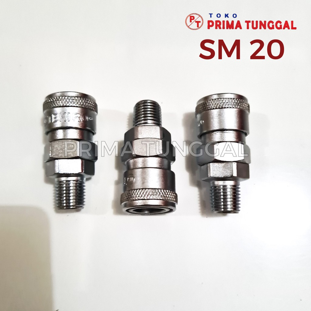 Jual Quick Coupler 2 Touch SM 20 Tekiro Coupler Isi Angin Kompressor | Shopee Indonesia