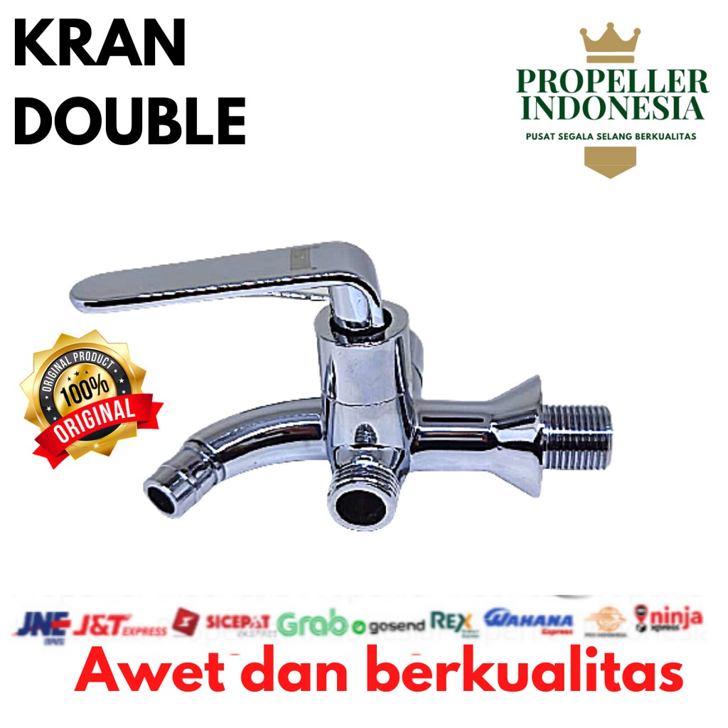 Jual Kran Double Kran Shower Kamar Mandi Keran Double Cabang 1/2 ...