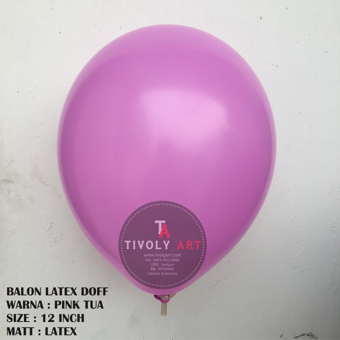 Jual Balon Latex Doff Pink Tua / Balon Doff Pink Tua Termurah | Shopee ...