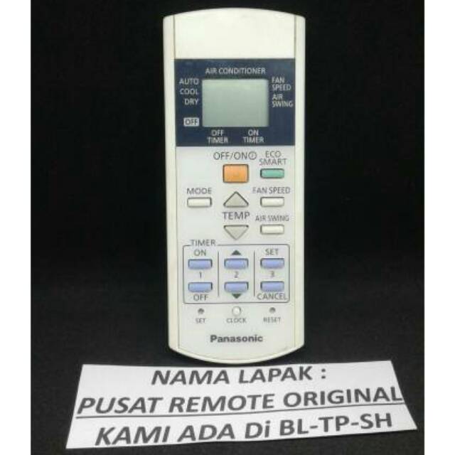 Jual REMOTE REMOT AC PANASONIC ECO SMART ORIGINAL ASLI | Shopee Indonesia