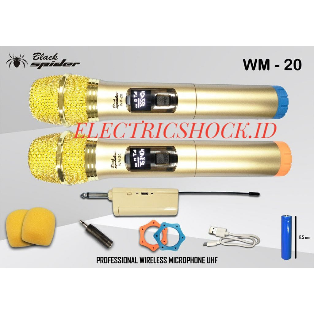 Jual MIC WIRELESS BLACK SPIDER WM 20 BLACKSPIDER WM20 ORIGINAL | Shopee Indonesia