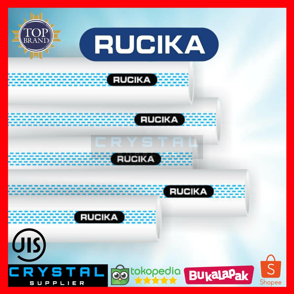 Jual PIPA PVC RUCIKA 1/2" inch PUTIH STD AW Standard 4 meter | Shopee ...