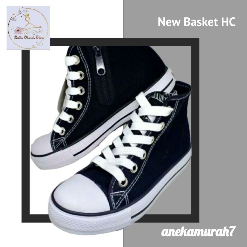 Jual Sepatu Sekolah New Basket Tinggi Sleting Hc, Sepatu New Basket LC ...