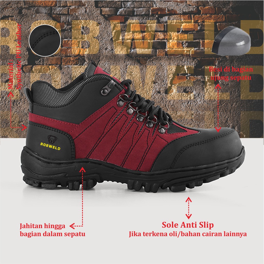 Jual Sepatu Safety Pria, Sepatu Safety Ujung Besi Proyek Kerja Lapangan ...