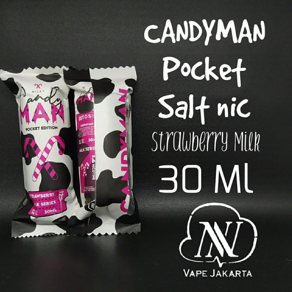 Jual Liquid Candyman Pocket Strawberry Milk 30ml 12mg | Shopee Indonesia