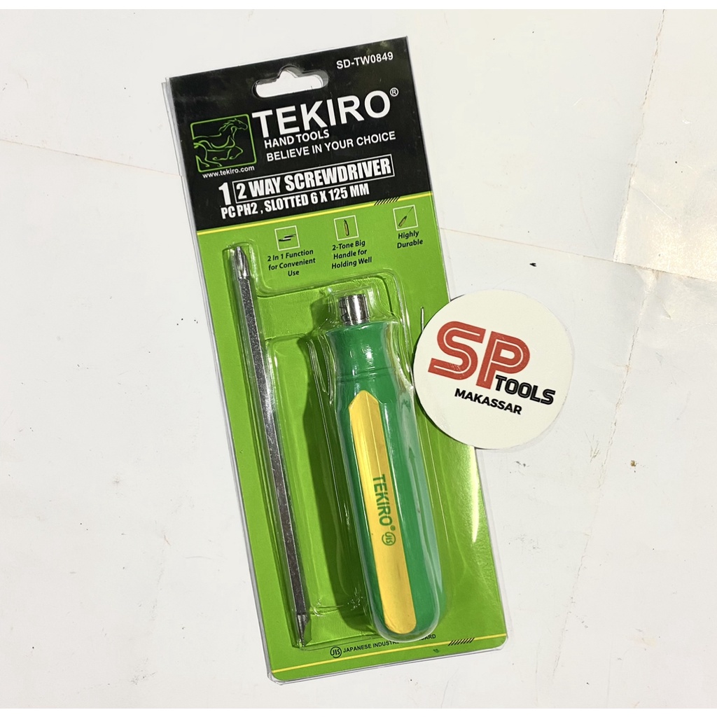 Jual OBENG BOLAK BALIK 2 WAY SCREW DRIVER PLUS MINUS / + - TEKIRO PH2 ...