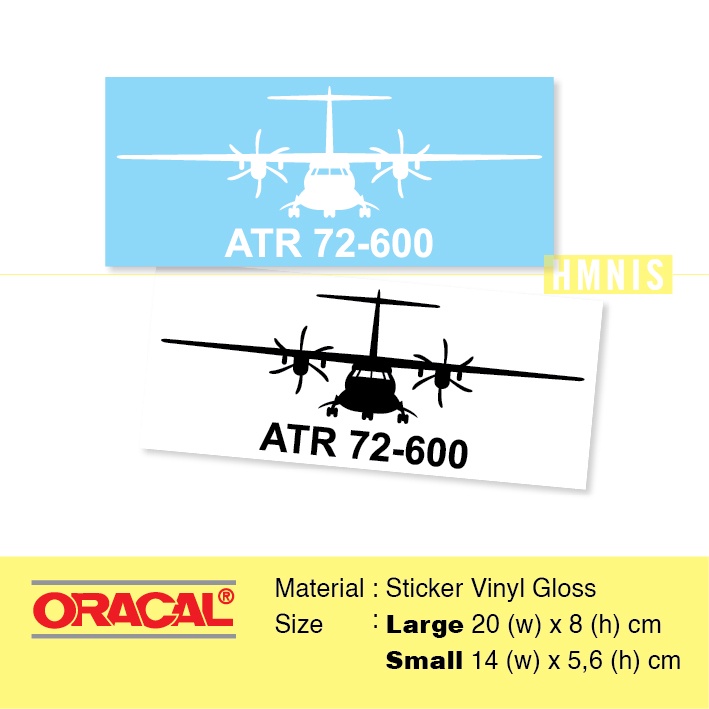 Jual Sticker Pesawat ATR 72-600, Airplane ATR 72-600 | Shopee Indonesia