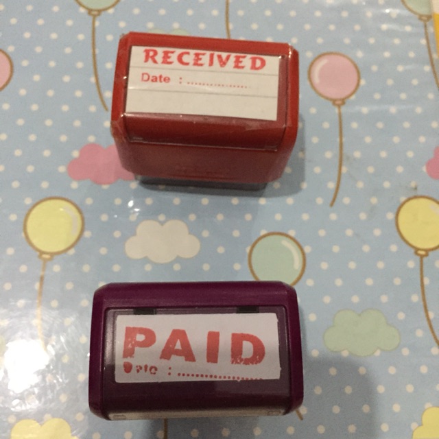 Jual Preloved stampel trodat cap stamp stempel paid stampel received ...