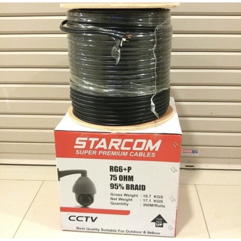 Jual Kabel CCTV Coaxial 300M RG 6 & Power + Cctv hikvision 2mp 12unit 4indoor 8outdoor | Shopee ...