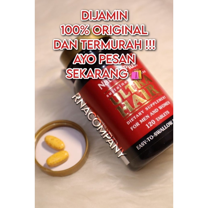 Jual rambut-vitamin-suplemen- ultra hair nature's plus 120 tablets ...