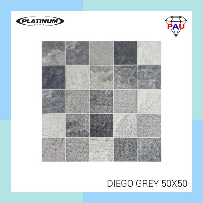 Jual Keramik Lantai PLATINUM 50x50 DIEGO - Grey | Shopee Indonesia