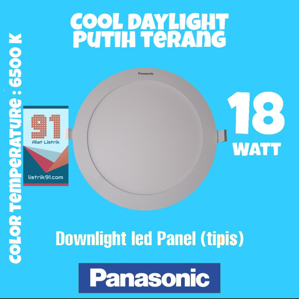 Jual LED Downlight Panasonic Slim Bulat 18 Watt Putih Cool Daylight ...