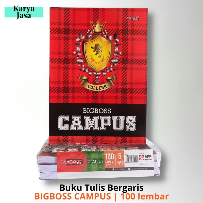 Jual [1 Pcs / 1 Buah Buku ] Bigboss Campus Buku Tulis Bergaris 100 Lembar Ukuran B5 | Buku Tulis ...