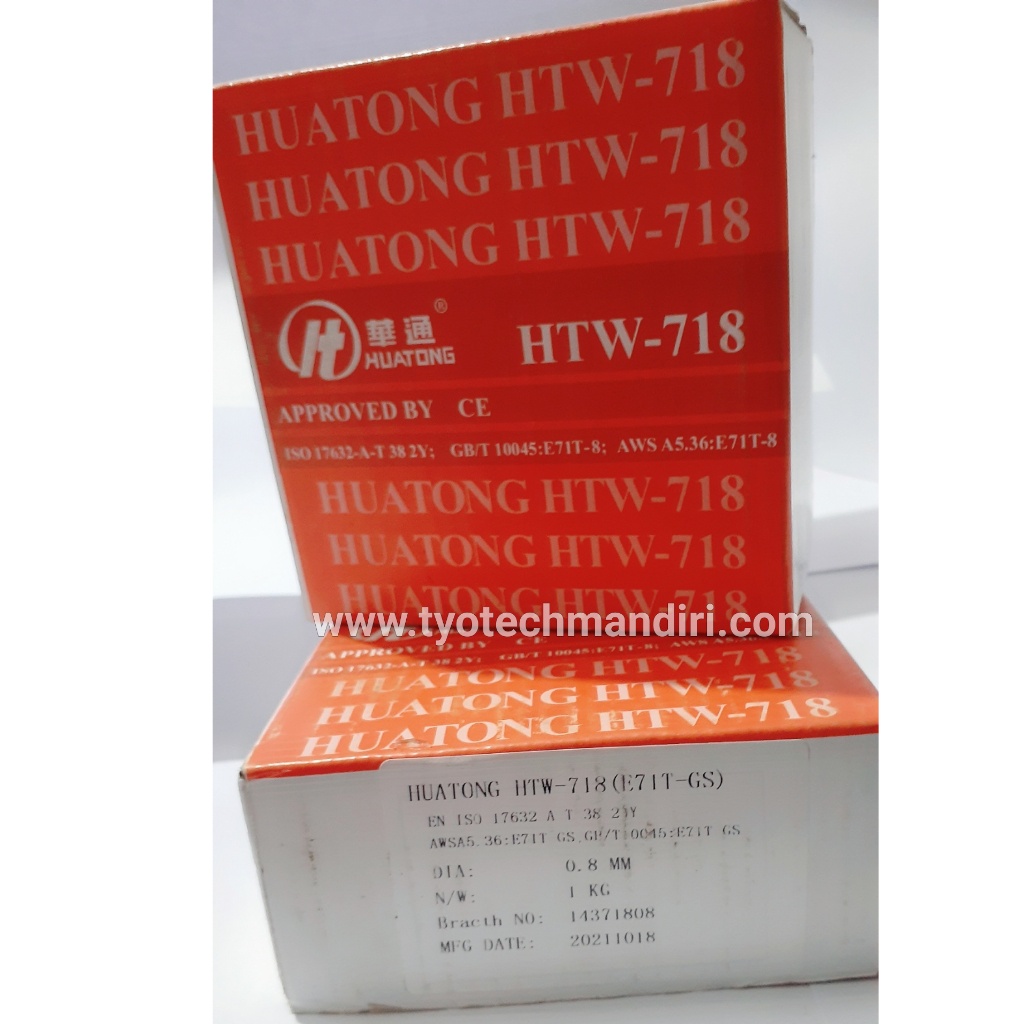 Jual Kawat Las Huatong Flux Core HTW 718 A5.36 E71T-8 uk 0.8mm | Shopee ...