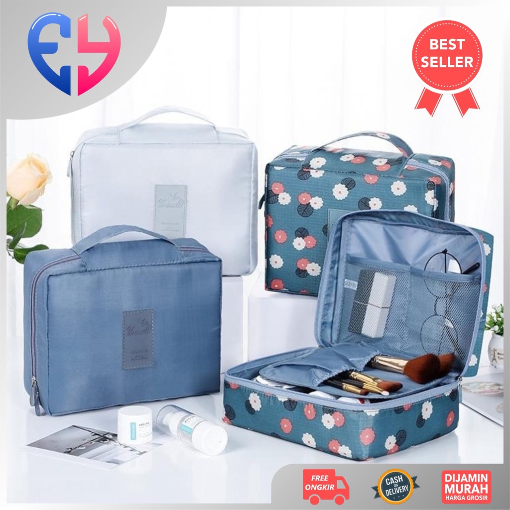 Jual EYSTOR- Tas make Up Flower Multi Pouch ver 2 Tas Kosmetik Korea ...