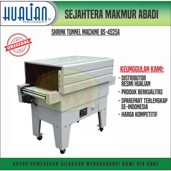 Jual Shrink Tunnel Packing Machine Rod Conveyor BS - 4525 A Hualian ...