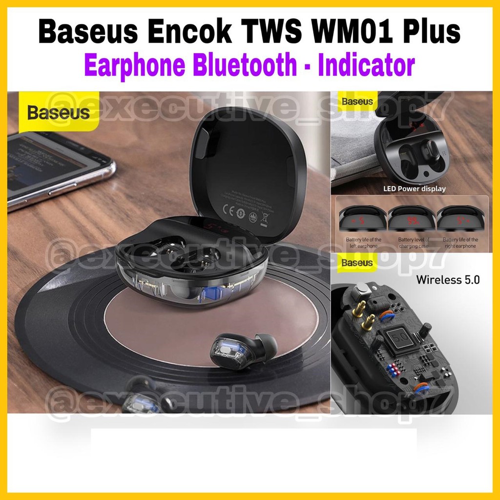 Jual Baseus Encok TWS WM01 Plus - Earphone Bluetooth - Indicator ...