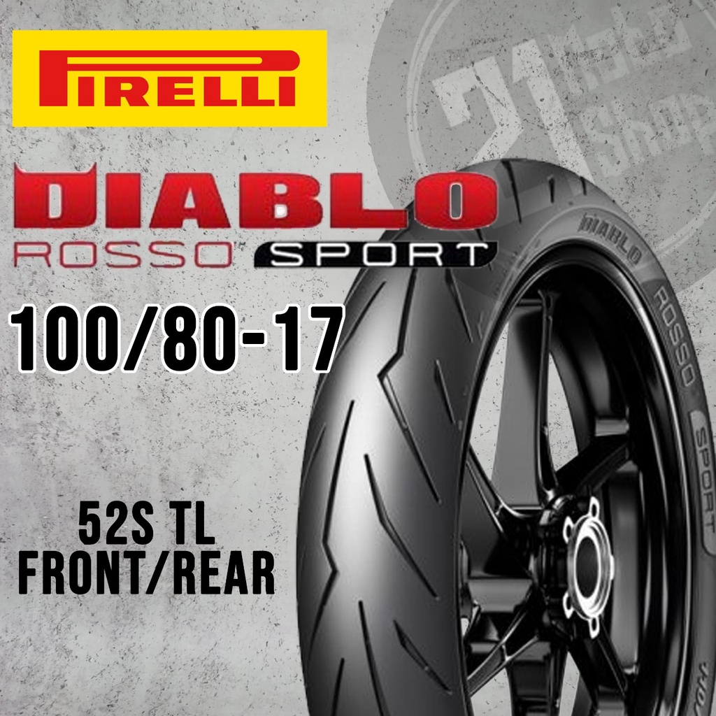 Jual Pirelli Diablo Rosso Sport 100/80-17 Tubeless ( Depan / Belakang ...