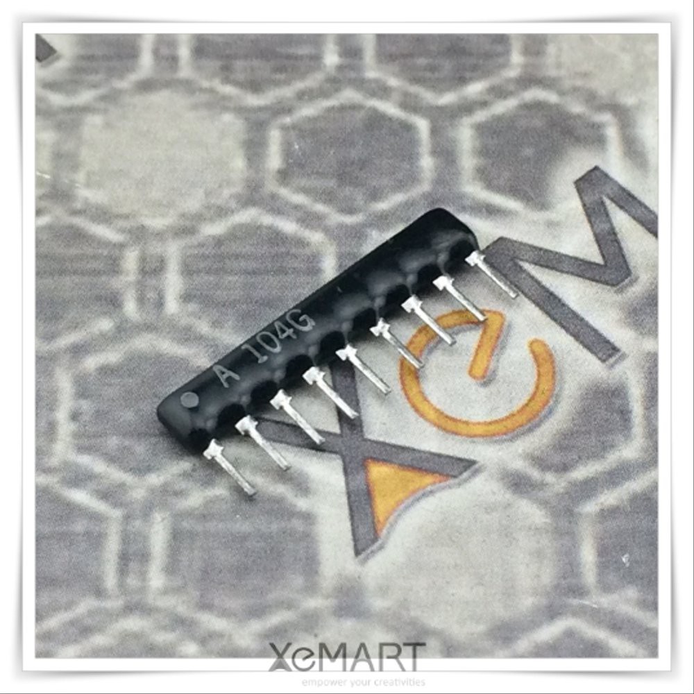 Jual Resistor Pack 100k Ohm 2 Persen Array SIP-9 Type A Through Hole ...