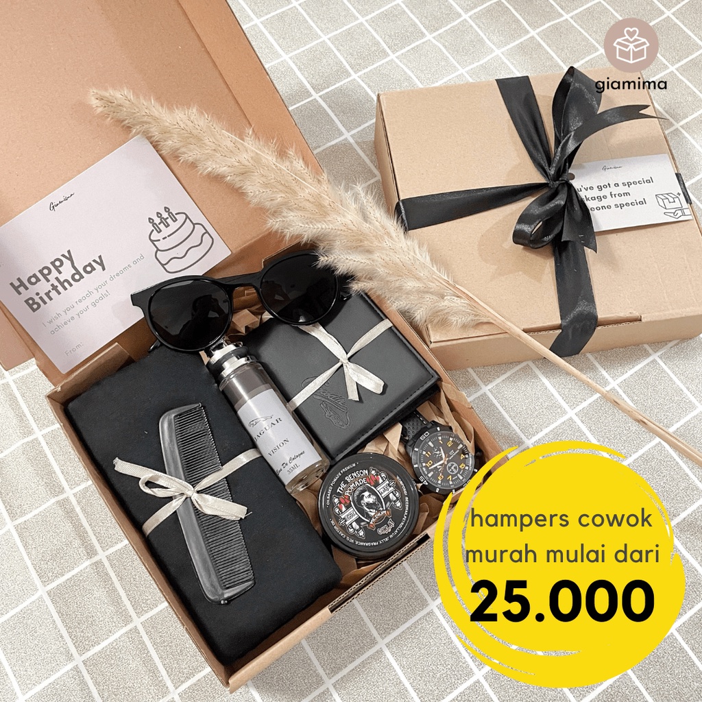 Jual Hampers kado ulang tahun cowok / Hampers black edition / Kado ...