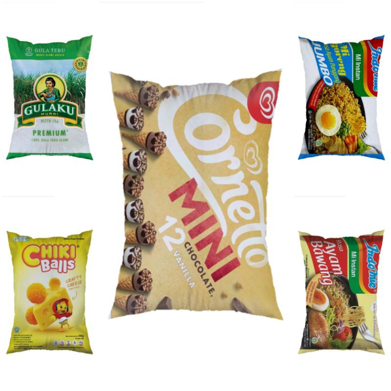 Jual BANTAL SNACK 2 SISI LUCU,UKURAN 48x32 40x30 30x20 | Shopee Indonesia
