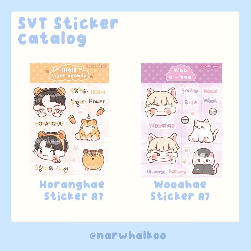 Jual SEVENTEEN Hoshi Woozi Sticker Sheet A7 | Shopee Indonesia