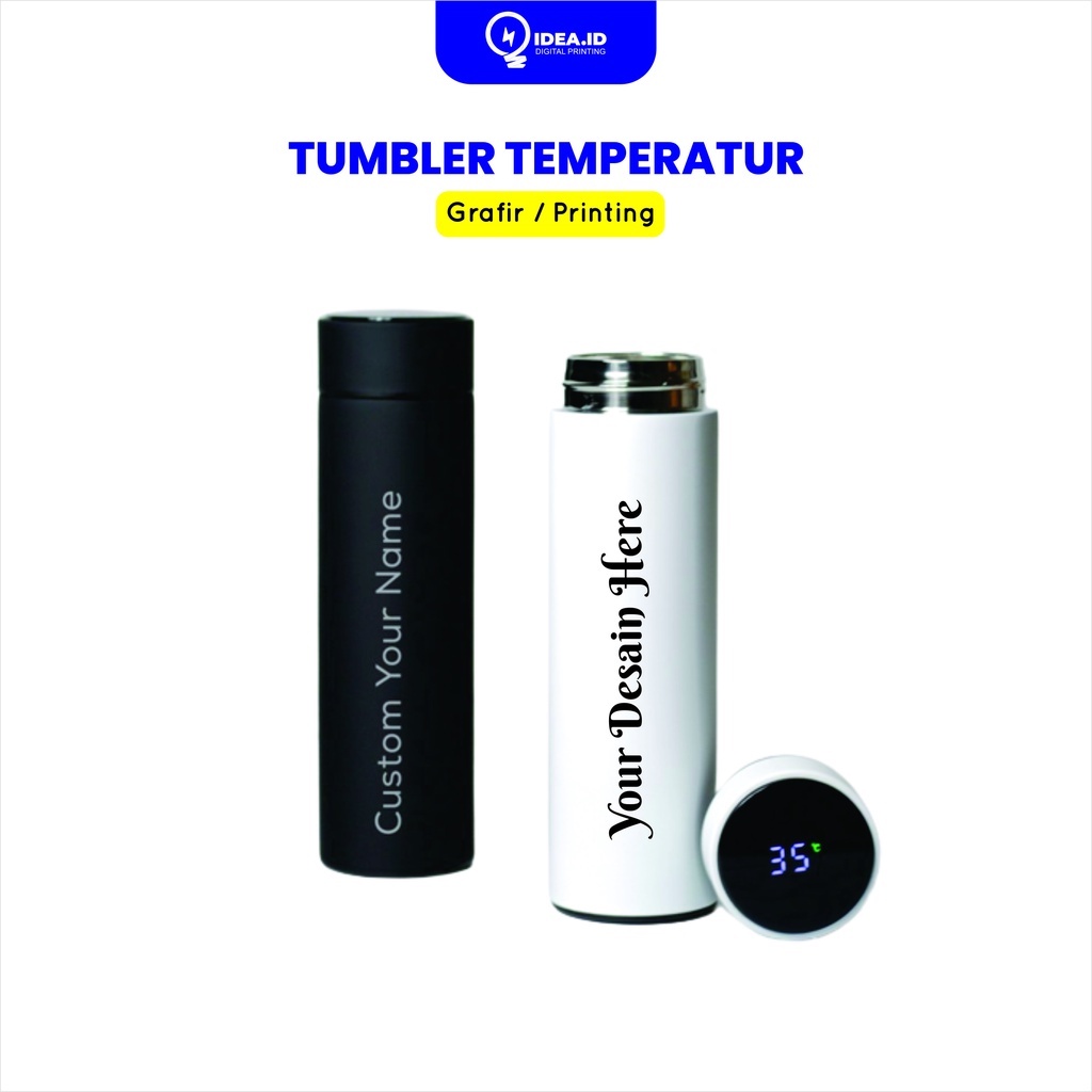 Jual CUSTOM TUMBLER BOTOL TERMOS LED TEMPERATUR SUHU MURAH SOUVENIR ...