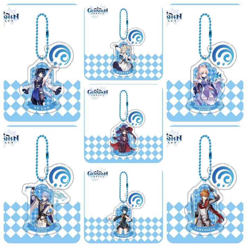 Jual Childe Neuvillette Furina Yelan Gantungan kunci acrylic keychain 3 ...