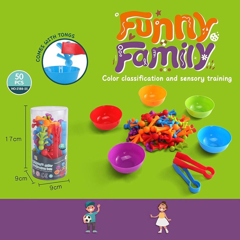 Jual Color Classification Toys Sorting Color Montessori Mainan ...