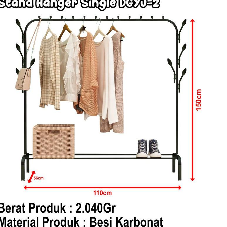 Jual Top Seller Stand Hanger Aesthetic Gawang Besi Kuat Hitam Putih ...