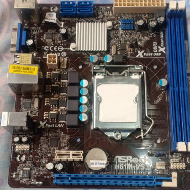 Jual Mobo Motherboard Asrock H61M H61 VS3 LGA 1155 dan Ram ddr3 4GB ...
